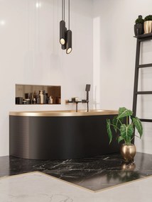 Invena Patras, 1-bodová ruční sprchová sada, černá matná, INV-AU-31-M04-G