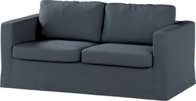 Potah na pohovku IKEA  Karlstad 2-místná , nerozkládací, dlouhý barva modrá látka pletený vzor