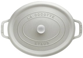 Staub Cocotte hrnec oválný 33 cm bílá lanýžová, 11033107