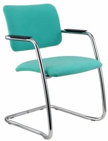 Alba Čalouněná konferenční židle OLYMP cantilever plastové krytky područek GALERIE - Čalounění Alba KŮŽE / KŮŽE