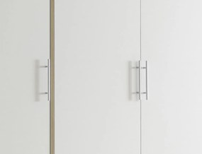 Šatní skříň Valencia,155 cm, dub artisan/bílá