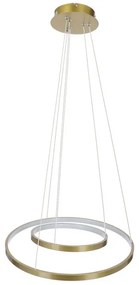 Zlaté závěsné LED svítidlo Lune kulaté 50cm 40W  - Candellux