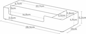Bílý kovový koupelnový organizér Amenity – YAMAZAKI