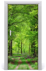 Fototapeta na dveře samolepící zelený les 85x205 cm