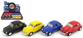 Auto Kinsmart VW Classical Beetle kov/plast 13cm na zpětné natažení 4 barvy (1 ks)