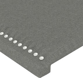 Čelo postele s LED tmavě šedé 80 x 5 x 78/88 cm textil 3121447