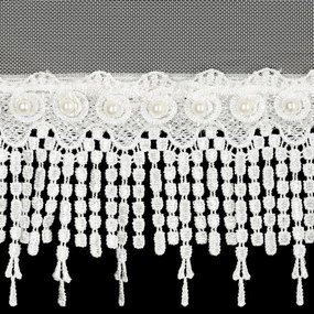 KRÁTKÁ ZÁCLONA NA PÁSCE FELICIANA 150X70 CM KRÉMOVÁ