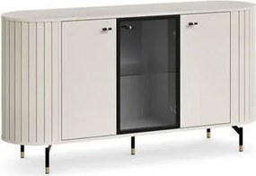 XXXLutz ŠIROKÁ KOMODA, černá, kašmírová, 150,1/81/40 cm Milino - Online Only obývací stěny - 002238000703