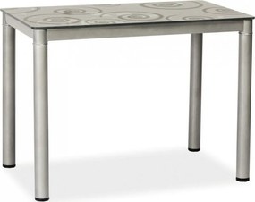 Casarredo - Komfort nábytek Jídelní stůl DAMAR 80x60, kov/sklo, šedý