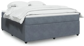 Box spring postel s matrací tmavě šedá 180x200 cm samet 3285657