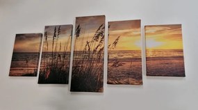5-dílný obraz západ slunce na pláži Varianta: 200x100
