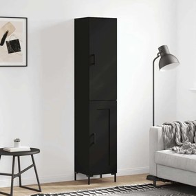 vidaXL Skříň highboard 34,5 x 34 x 180 cm kompozitní dřevo [3199108] Barva: Černá