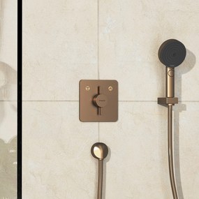 Hansgrohe DuoTurn Q, baterie pod omítku pro 2 spotřebiče, kartáčovaný bronz, HAN-75414140