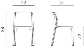 Židle BIT – plastová, nosnost 200 kg, různé barvy Stima polypropylen fg tortora