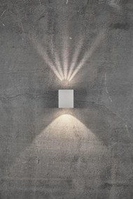 NOR 49711001 Venkovní nástěnné svítidlo Canto Kubi 2 2x6W LED bílá čirá - NORDLUX