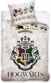 Povlečení 140x200 Harry Potter Hogwarts šedé C24