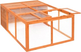 Zahradní klec pro zvířata 150 x 100 x 50 cm masivní jedle 171452