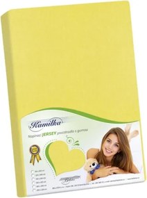 Bellatex Prostěradlo jersey žlutá rozměr 180x200 cm