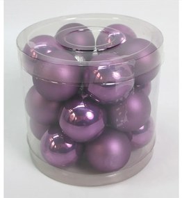 Ozdoby skleněné, barva fialová, pr.4 cm,