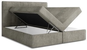 Šedá boxspring postel s úložným prostorem 160x200 cm Palta – Makamii