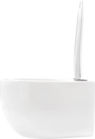 Rea Lars, závěsná WC mísa Rimless 50x37x29 cm včetně sedáku s pomalým zavíráním, bílá, REA-C9500