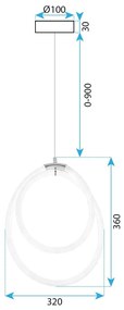 Toolight Designové LED osvětlení Circle-4 Double G021-CP zlaté