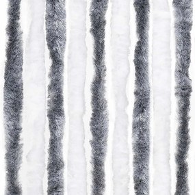 Závěs proti hmyzu šedý a bílý 90 x 220 cm Chenille 241224