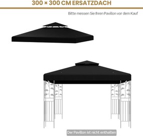 Costway Výměna střechy pavilonu střecha pavilonu plachta střešní