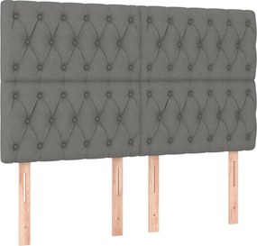 Box spring postel s matrací tmavě šedý 140 x 190 cm textil 3137390