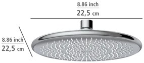 WENKO 23998100 - Sprchová hlavice WATERSAVING SYSTEM 22,5x22,5 cm lesk. chrom