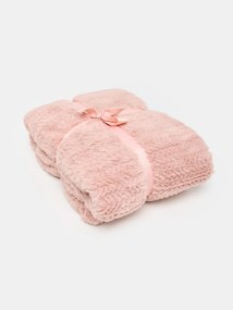 Sinsay - Přehoz na postel - pastelová růžová