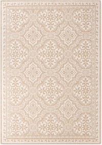 AKCIA: 200x290 cm Kusový koberec Duet Rosel 106252 Beige/White - na von aj na doma, béžová, chodba / predsieň, NORTHRUGS