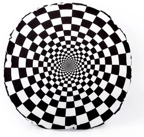 Dětský polštářek - vzor černo-bílá šachovnice