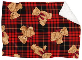 IMPAR Fleecová deka Medvídci 150x120 cm (Rozměr : 150 x 120 cm, Podšití beránkem: ANO)