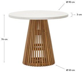 Kulatý zahradní jídelní stůl ø 90 cm Alcaufar – Kave Home