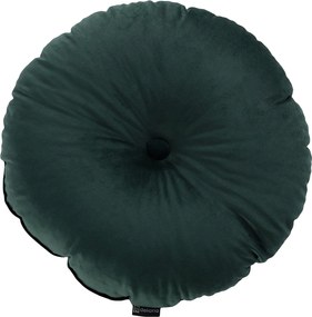 Sametový polštář s knoflíkem barva zelená látka lesklé, sametová