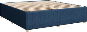 Box spring postel s matrací modrá 200x200 cm textil 3285601