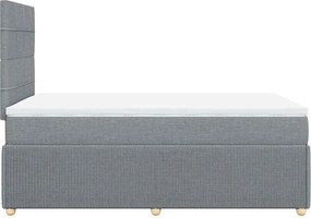 Box spring postel s matrací světle šedá 120x190 cm textil 3294295