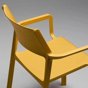 OnaDnes -20% Nardi Hořčicově žlutá plastová zahradní židle Trill s područkami