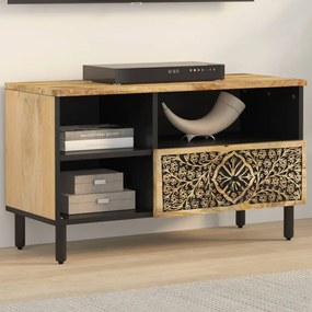 Tv Skříňka 80 X 33 X 46 Cm Masivní Mangovníkové Dřevo