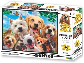 PRIME 3D PUZZLE - Pes Selfie 48 dílků