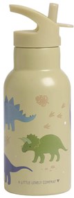A Little Lovely Company - nerezová láhev na pití, 350 ml  - dinosauři