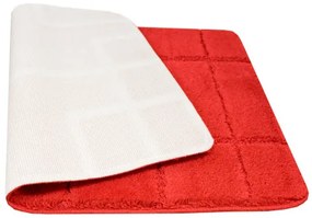 Koupelnový kobereček Inez Red červený / geometrie