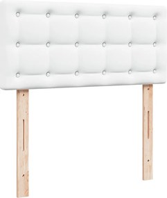 Box spring postel s matrací bílá 80 x 200 cm umělá kůže 3288397