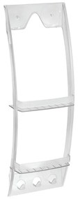 Průhledný závěsný držák do koupelny iDesign, 23 x 73 cm