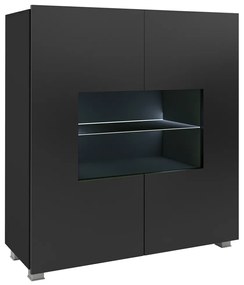 Obývací stěna CALABRINI c | 300 cm | 5 dílů R | černá lesk