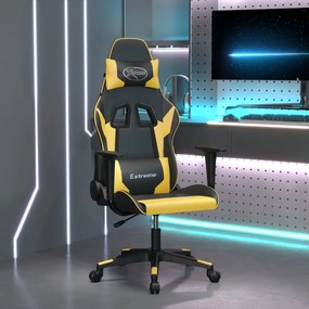 vidaXL Herní židle umělá kůže [3143687] Barva: Černý a zlatý