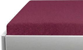 Froté prostěradlo do dětské postýlky PREMIUM 60x120 cm vínové