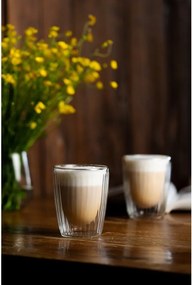 Skleněné hrnky v sadě 2 ks na cappuccino 250 ml Livio Duo – Vialli Design
