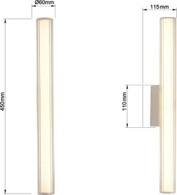 LED Koup. osvětlení zrcadla LINEA LED/8W/230V 3000/4000/6000K IP44 45 cm bílá